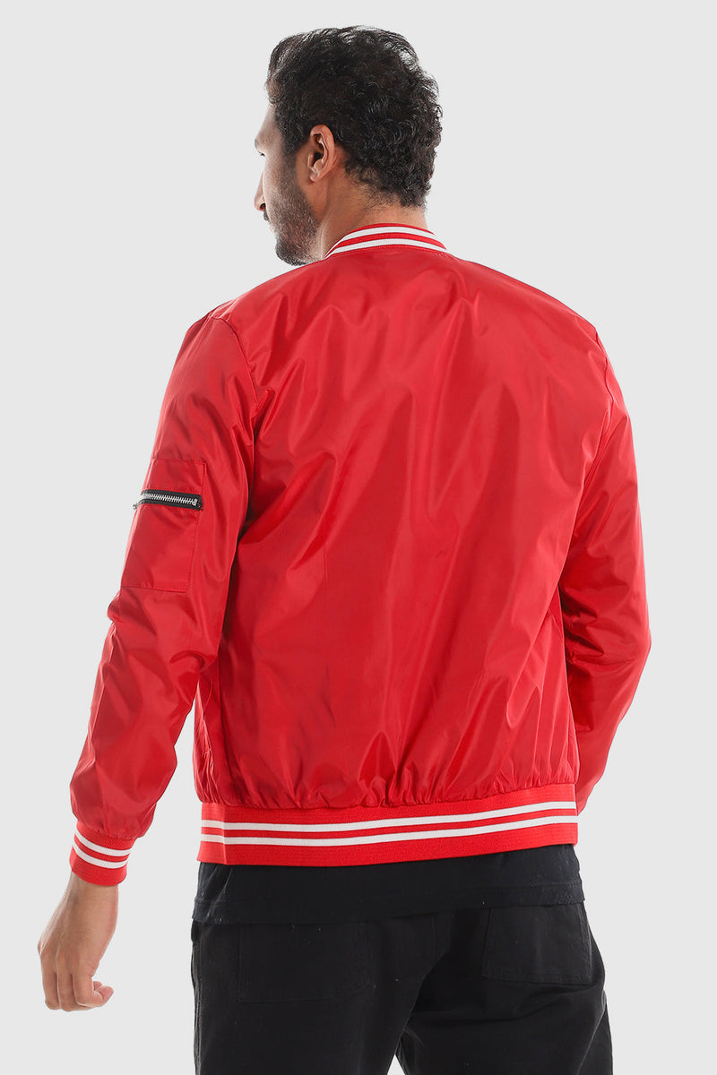 Double Striped Cuffs & Hem Lightweight Jacket– White Rabbit Men`s Wear